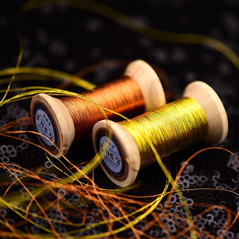 Serie de varios colores de hilo dorado/bordado fra... – Grandado