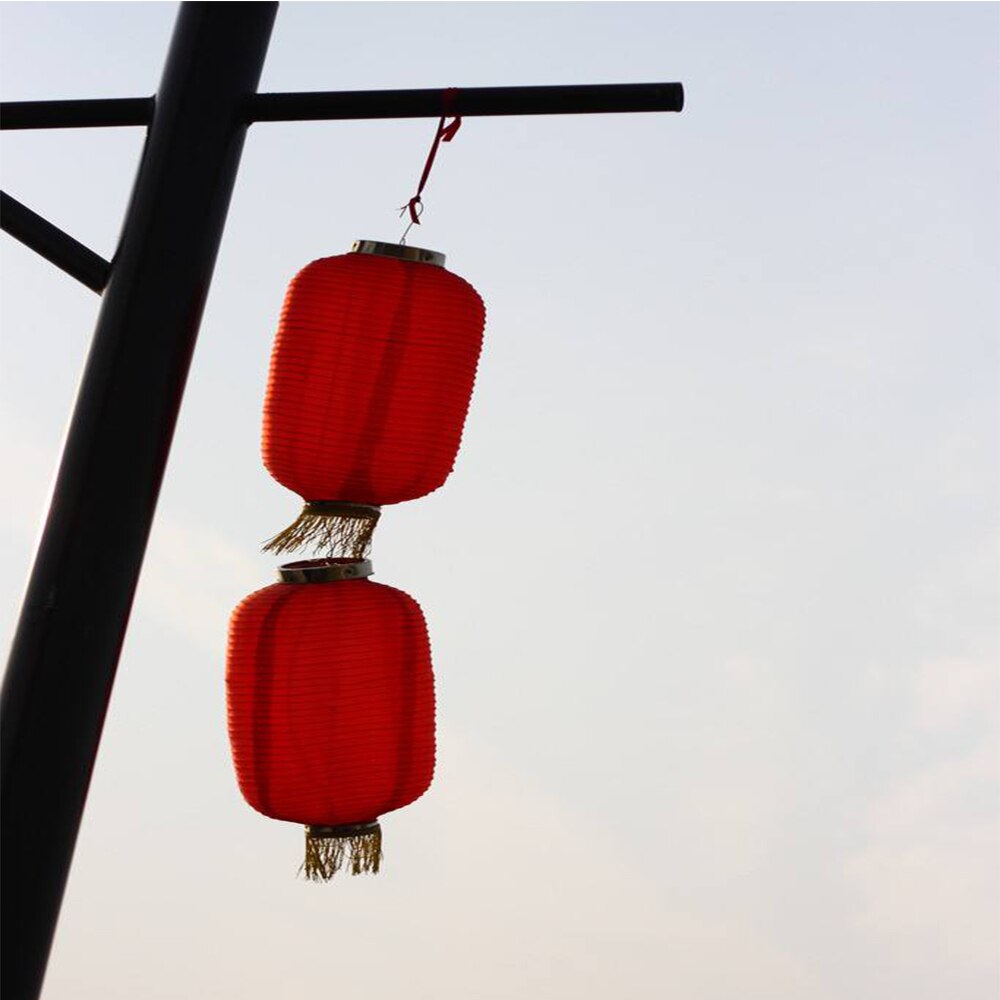 Red Long Chinese Year Lantern Cylinder Chinese Lan... – Grandado