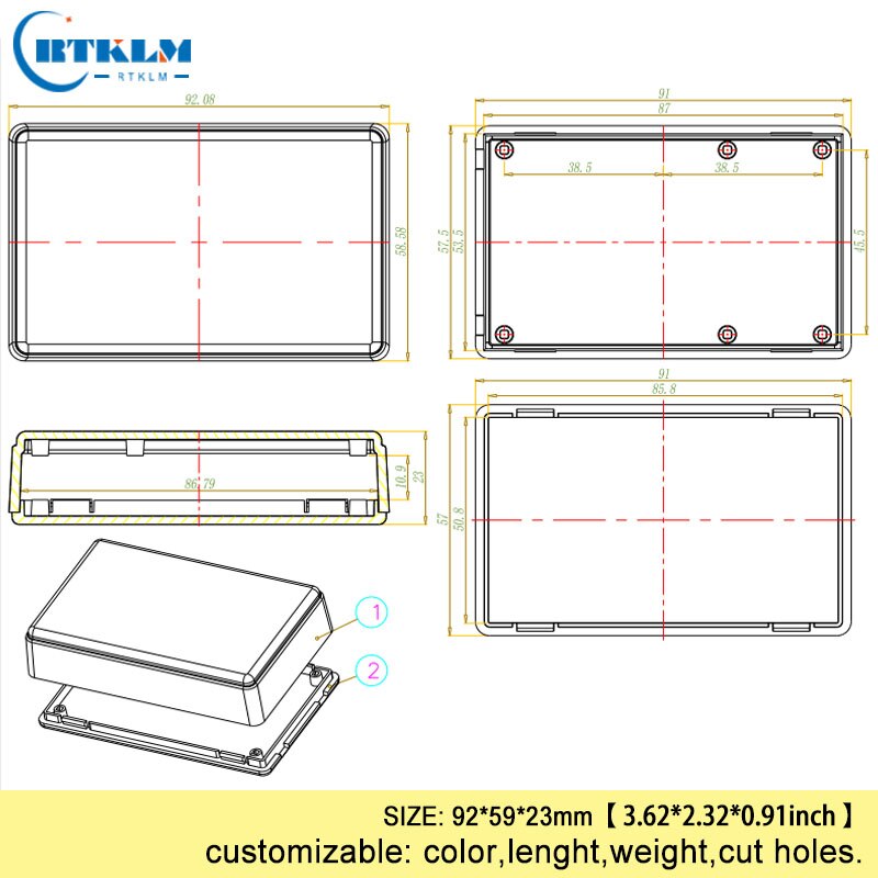 Custom plastic enclosure abs plastic electric box ... – Grandado