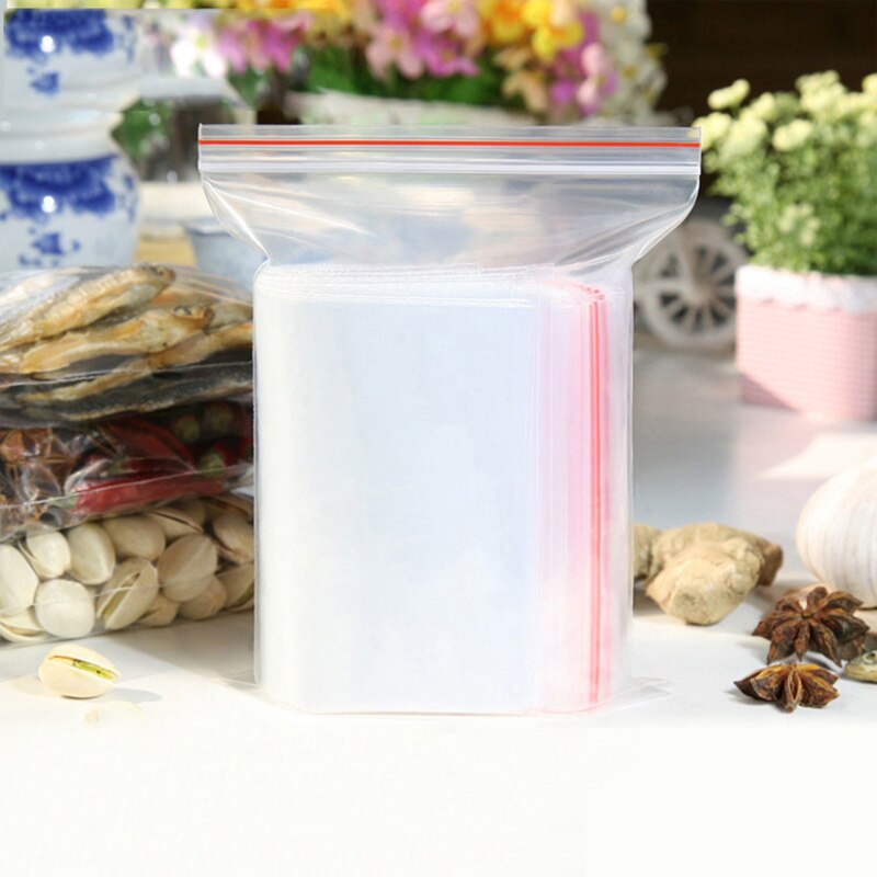 100Pcs Clear Bag Plastic Poly Grip Self Seal Resea... – Grandado