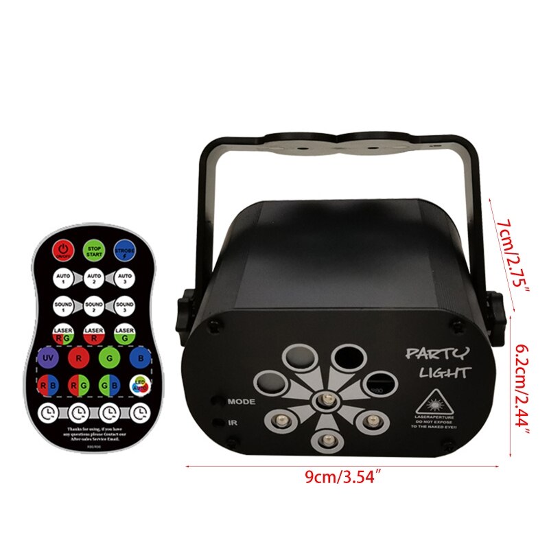 LED Stage Light Disco Lase r Projector With Remote... – Grandado