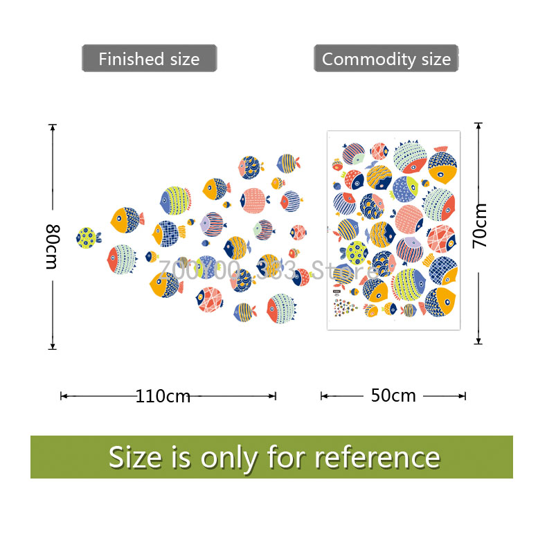 Kids Underwater Wall Stickers Sea World Goldfish C... – Vicedeal