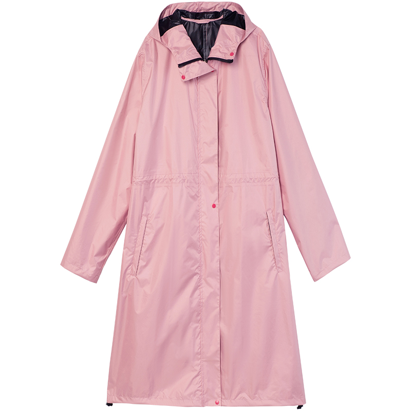 Clear And Trendy Pink Long And large Raincoat Wome... – Grandado
