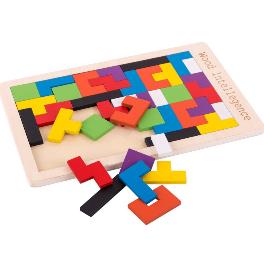 Wooden Tetris-Puzzle Magic Tangram Block Children ... – Grandado