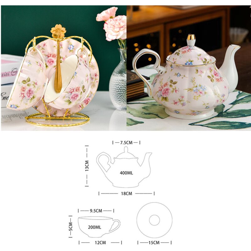 European Bone China Tea Set English Afternoon Tea ... – Grandado