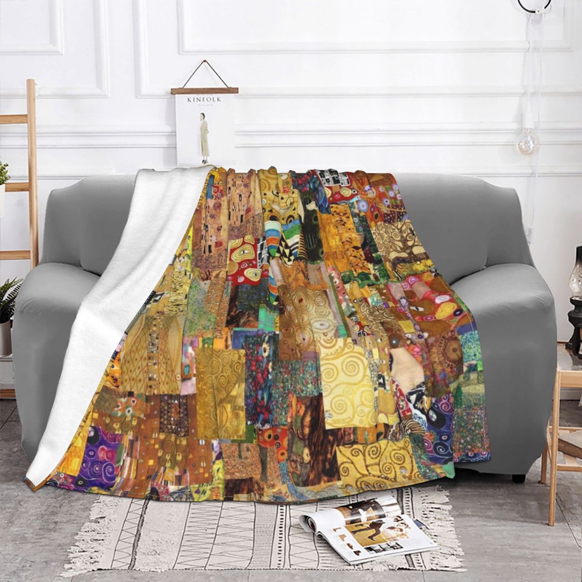 Gustav Klimt Blankets Velvet Summer Plaid Multi-fu... – Grandado