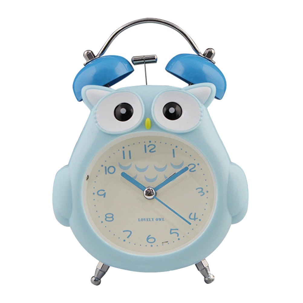 Cartoon Owl Alarm Clock Silent Night Light Home De... – Grandado