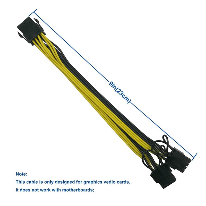 EPS CPU 12V 8 Pin to Dual 8 (6+2) Pin PCIE Adapter... – Grandado