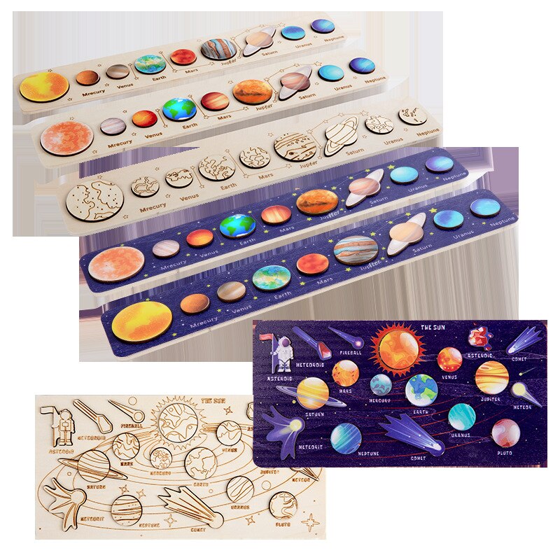3D Wooden Solar System Puzzle Kids Board Game For ... – Grandado