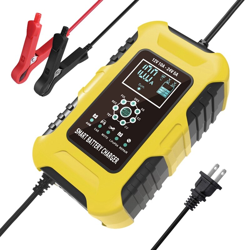 Foxsur 12V 10A Auto Batterij Oplader 24V 5A Smart ... – Vicedeal