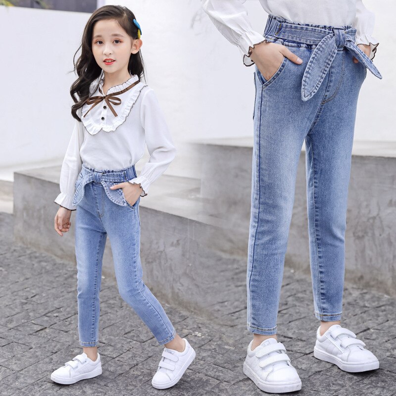 Girls Jeans School Skinny Pencil Pants Teenage Gir... – Vicedeal