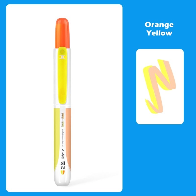 2 Line Color Highlighter Pen Fluorescent Marker Sp... – Grandado
