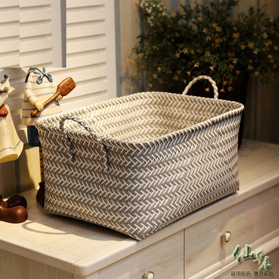 Hand-plait Rectangle Dirty Clothes Laundry Basket ... – Grandado