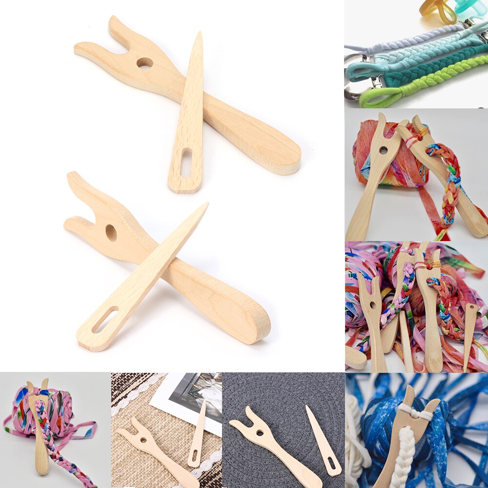 1Set DIY Crafts Weaving Tool Wooden Fork Type Weav... – Grandado