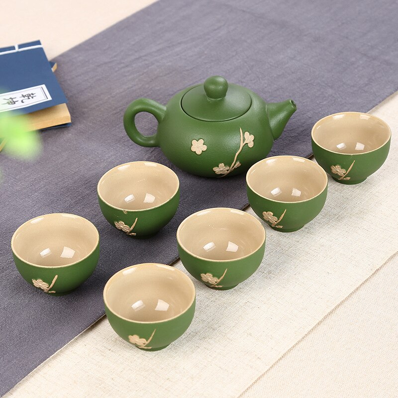 7pcs Tea Sets Hand-painted Retro Relief Exquisite ... – Grandado