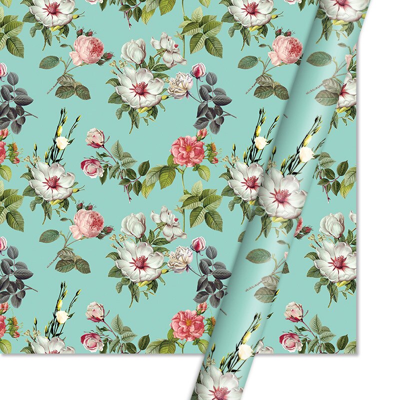 50x70cm Cartoon Floral Wrapping Paper Roll for Wed... – Vicedeal
