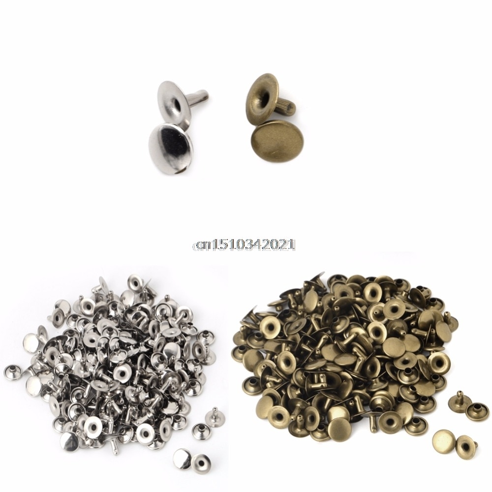Rivets en métal tubulaire cuir | 100x capuchon sim... – Grandado