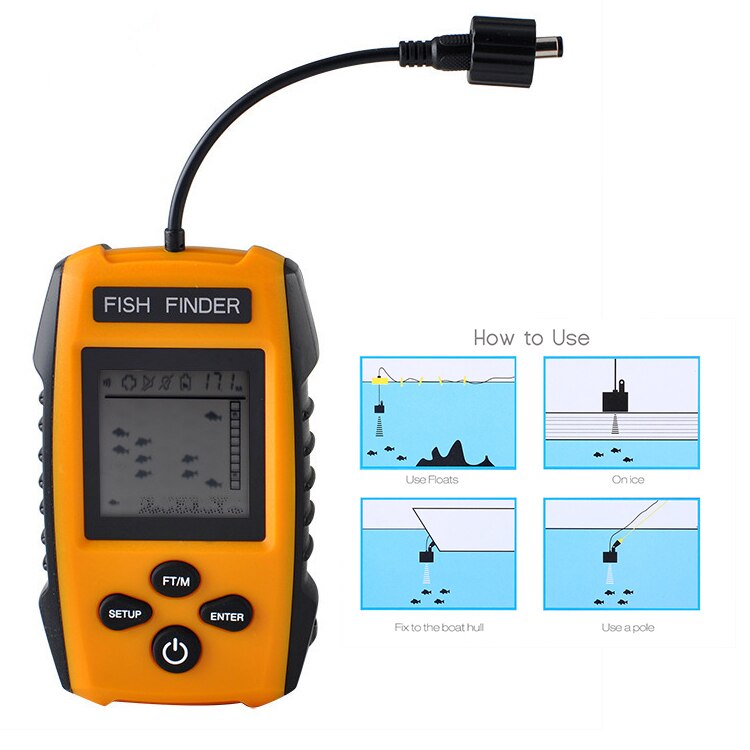 Portable Smart Fishing Finder 0.6-100M Depth With ... – Grandado