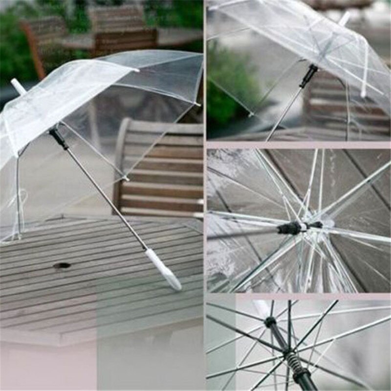 Portable Transparent Clear Rain Umbrella Parasol P... – Grandado