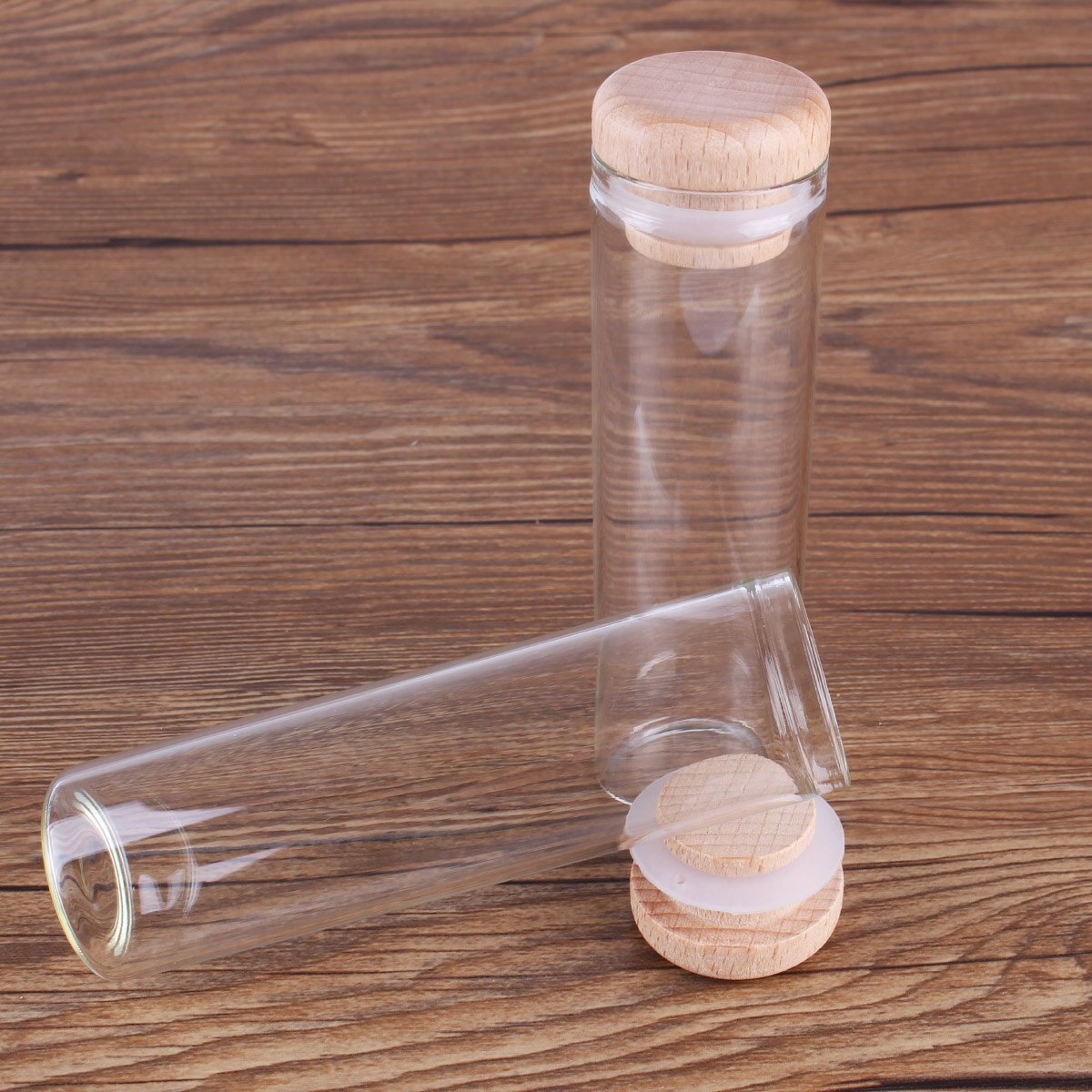24 Pieces 50ml 30 100mm Test Tubes With Wooden Lid Grandado