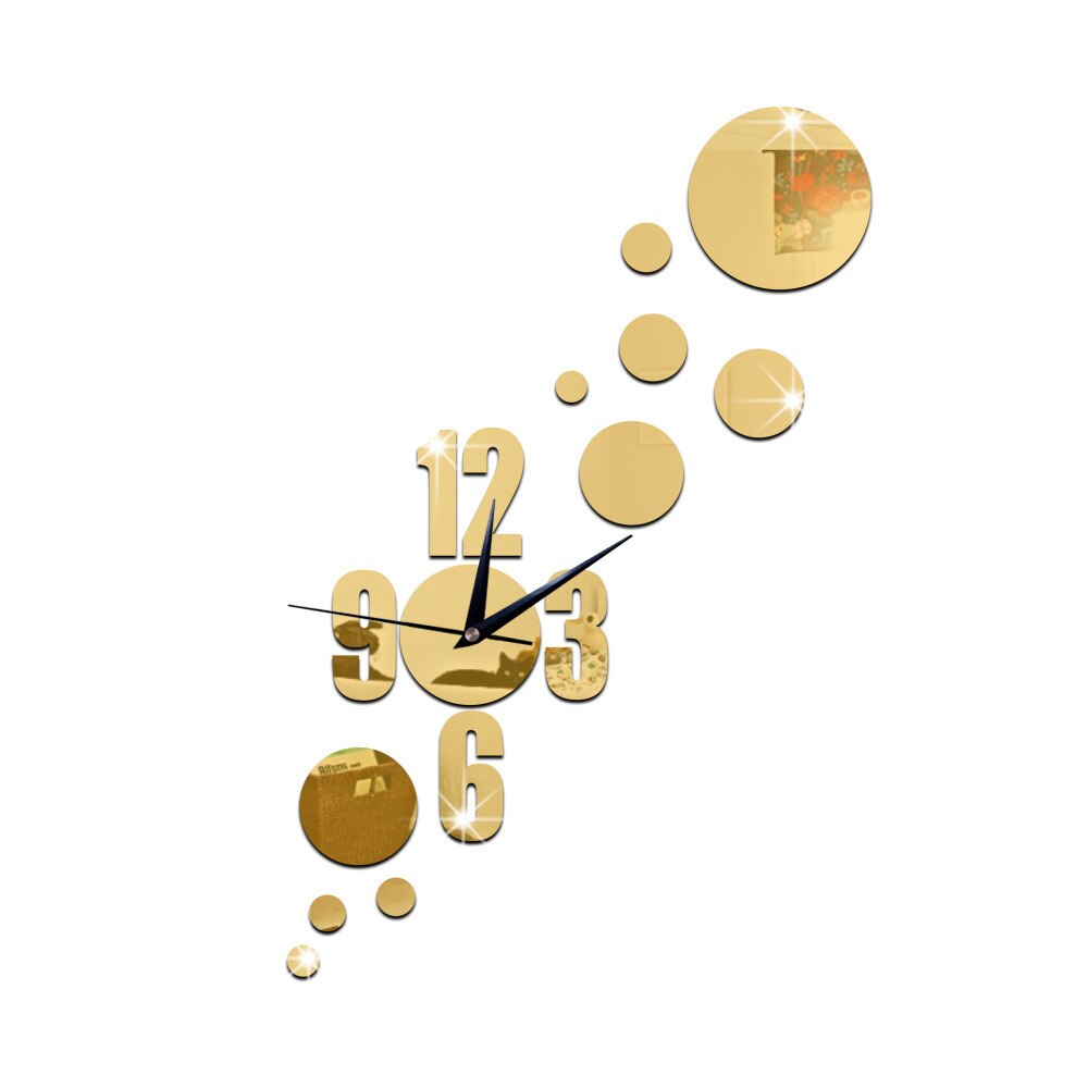 Versieren Home Ronde Klok Kunst Muur Spiegel Stick... – Vicedeal