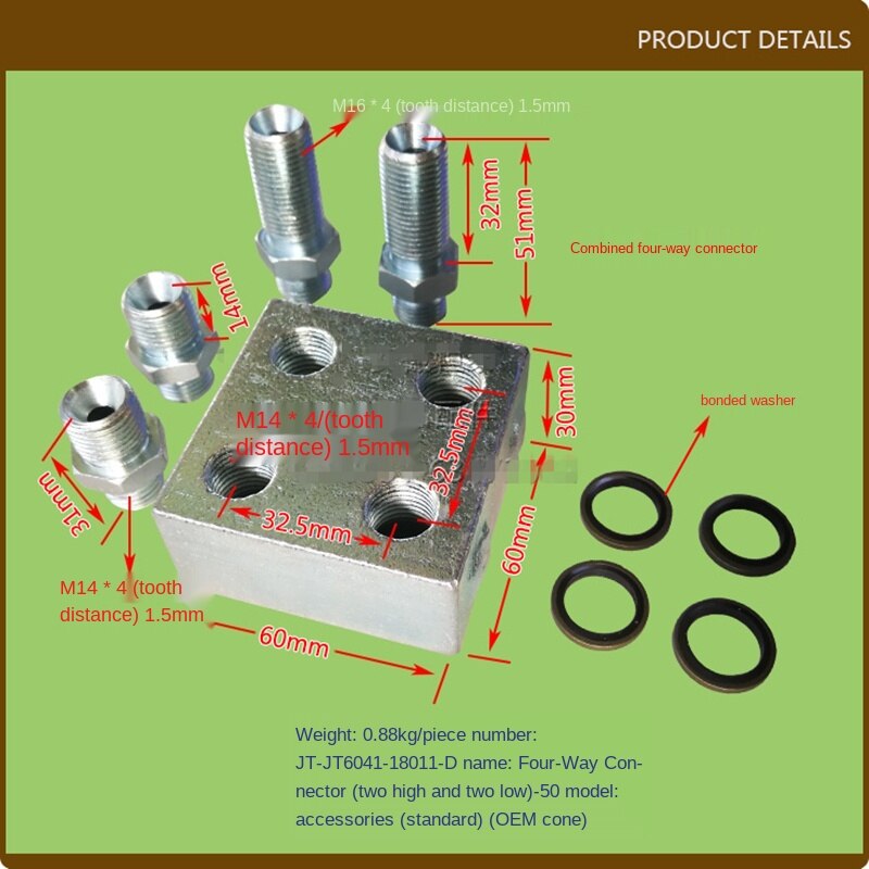 For Forklift accessories Oil Line Connector Male W... – Grandado