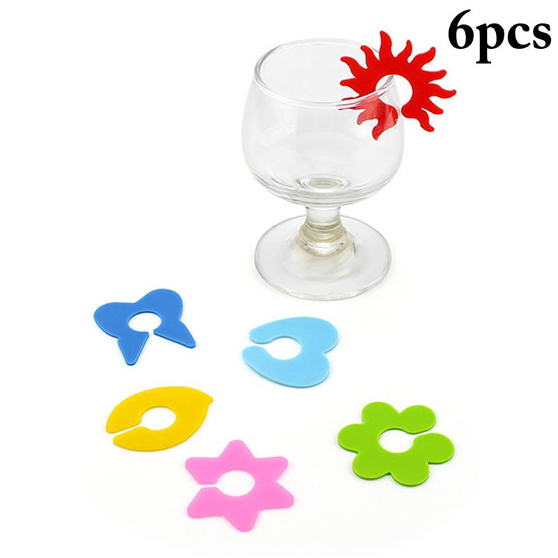 6pcs Silicone Glass Markers Colorful Wine Cup Labe... – Grandado