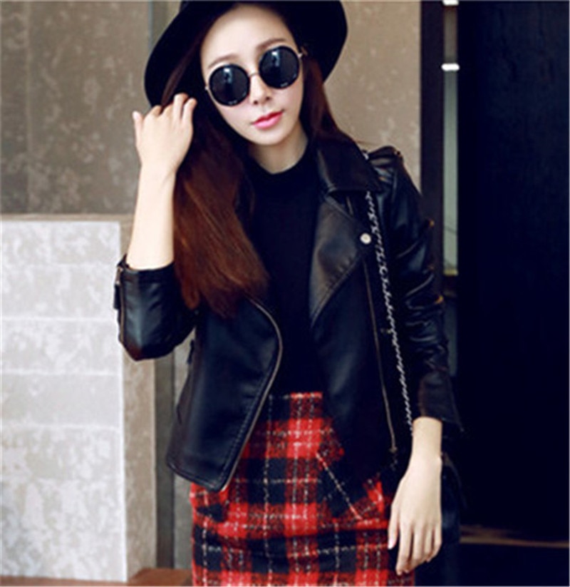 GOOHOJIO Basic Silm Women Pu Leather Outwear Woman... – Vicedeal