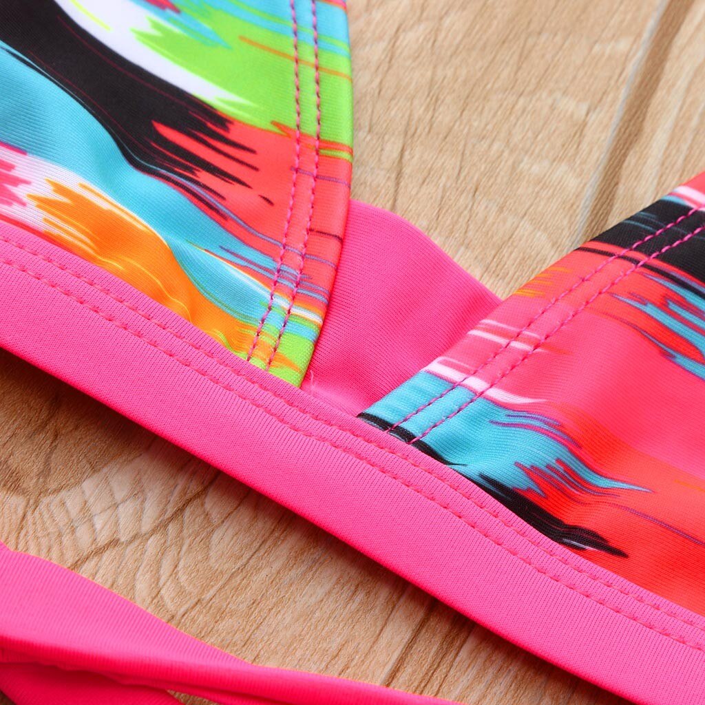 Swimsuit kids girl baby Bikini Beach Sling Print S... – Grandado