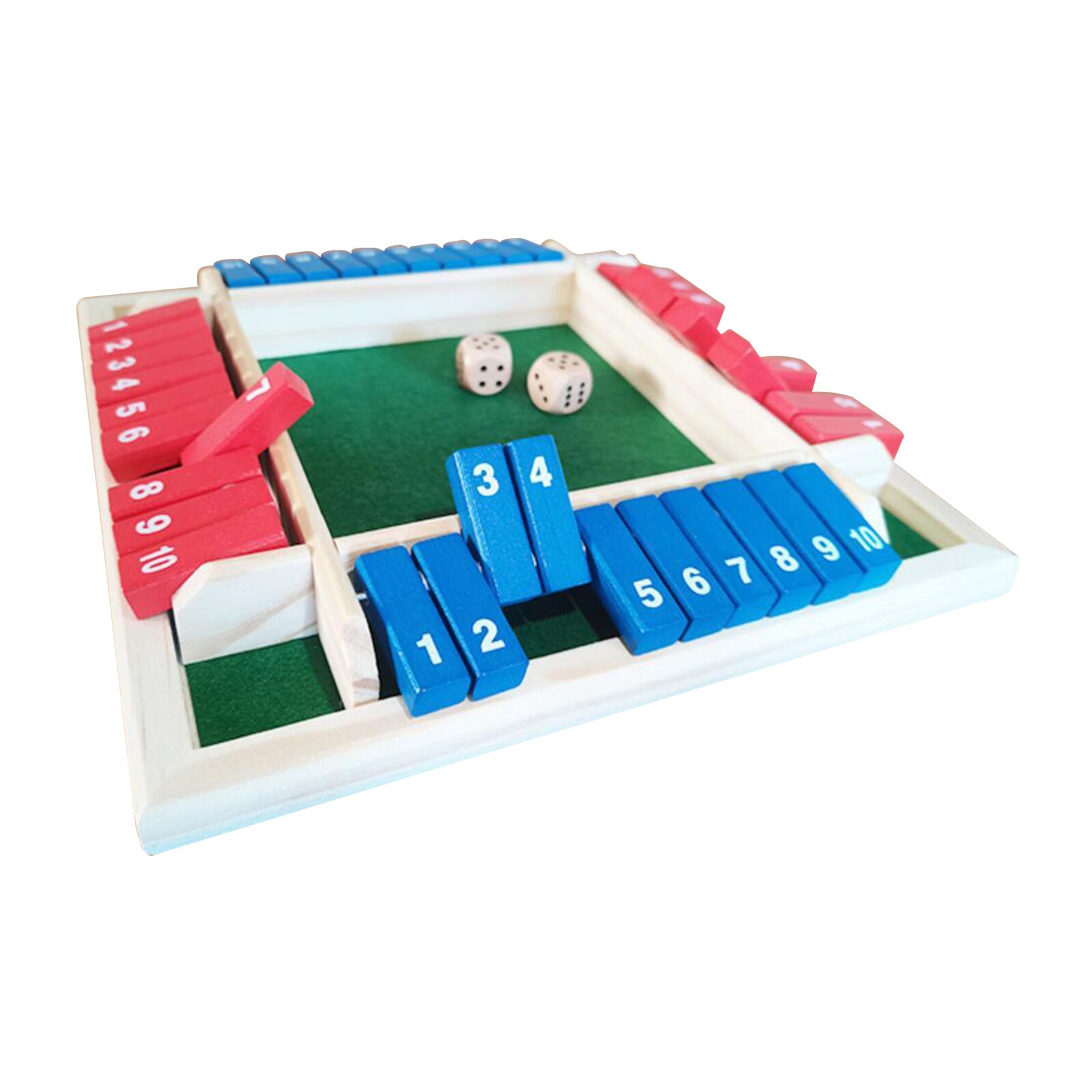 4 Sided 10 Number Shut The Box Dice Tabletop Board... – Grandado