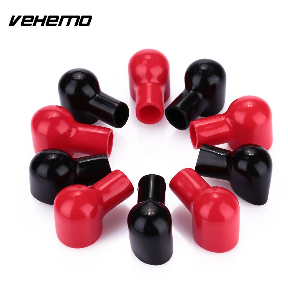 Vehemo 20Pcs Terminal Boots Round Black Red Batter... – Vicedeal
