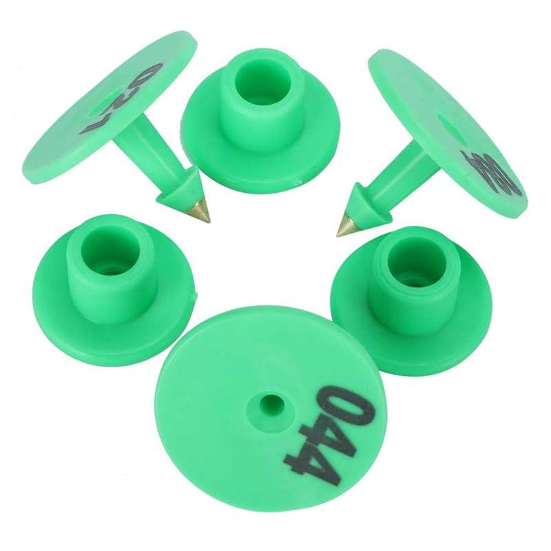 001-100 Numbered Green Ear Tag Round Animal Identi... – Grandado