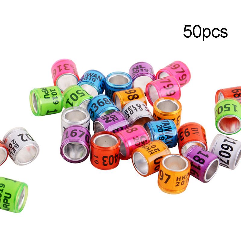 50Stck 8mm Aluminium Vogel Fuß Ringe Wiederverwend... – Grandado