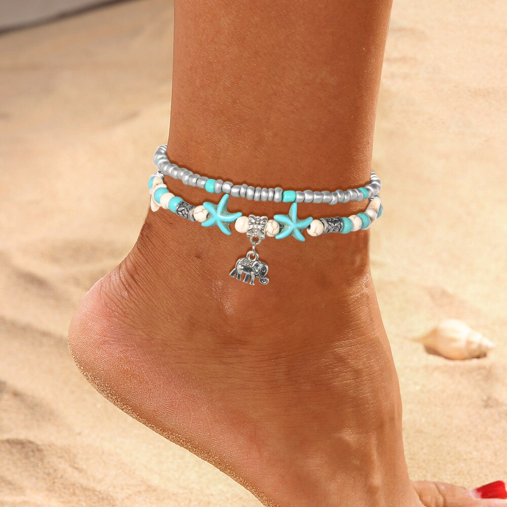 Natural Shell Conch Gold Anklets For Women Foot Je... – Grandado
