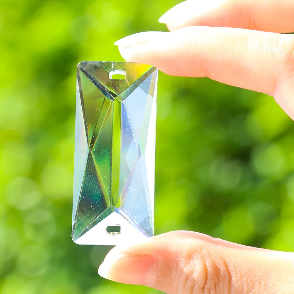 5PC Transparent Rectangular Crystal Prism Chandeli... – Grandado