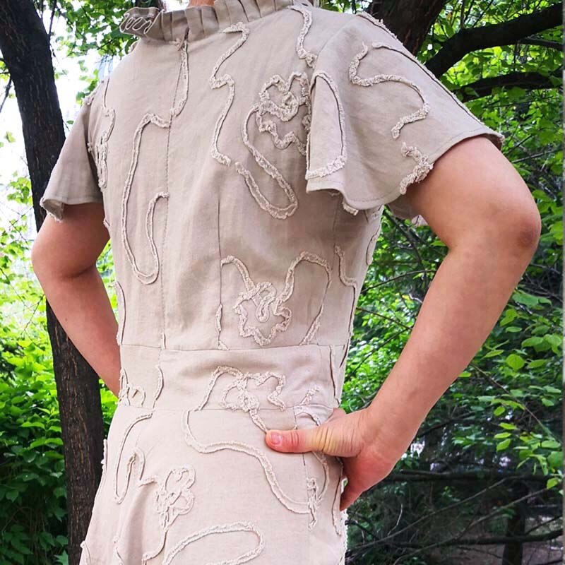 Chinese Natuurlijke Linnen Borduurwerk Zomer Stof ... – Vicedeal