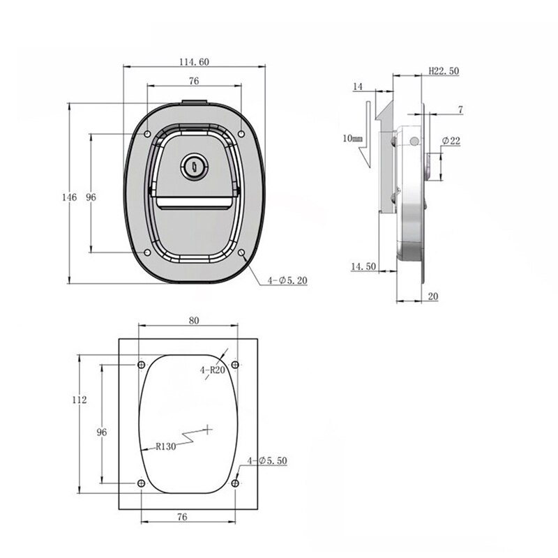 Flat Baffle Door Lock, Tool Box Lock, Suitable for... – Vicedeal