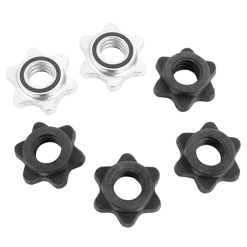 6pcs Dumbbell Hex Nut Dumbbell Rod Nut Spinlock Co... – Grandado