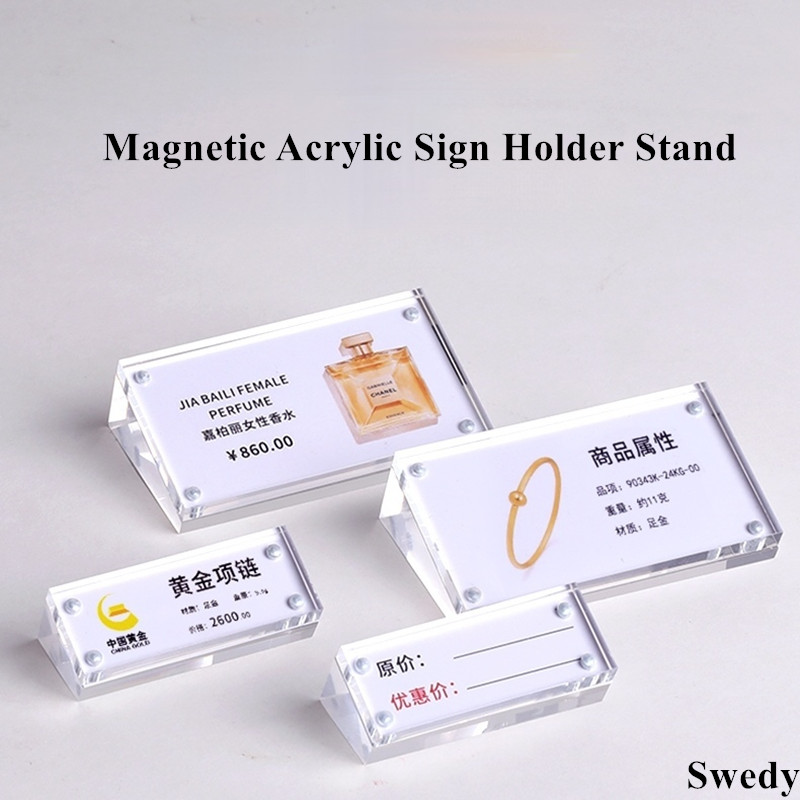 50x20mm /70x40mm Mini Magnetic Acrylic Sign Holder... – Grandado