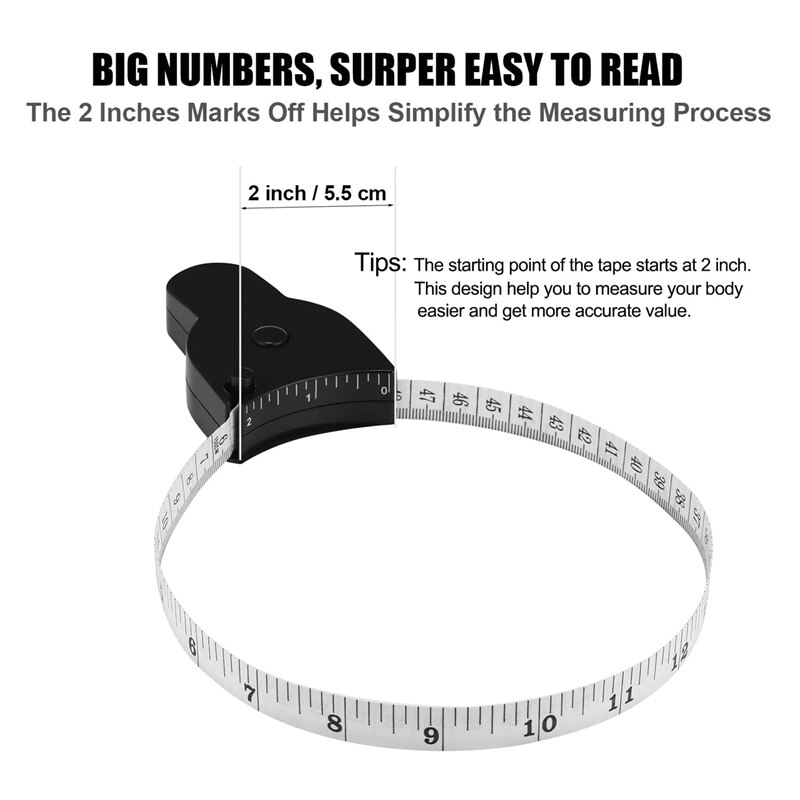 Automatic Retractable Body Tape Measure, Self-Tigh... – Grandado
