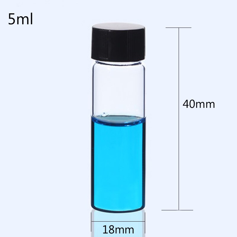 All sizes Transparent Glass Sample Bottles with PP... – Grandado