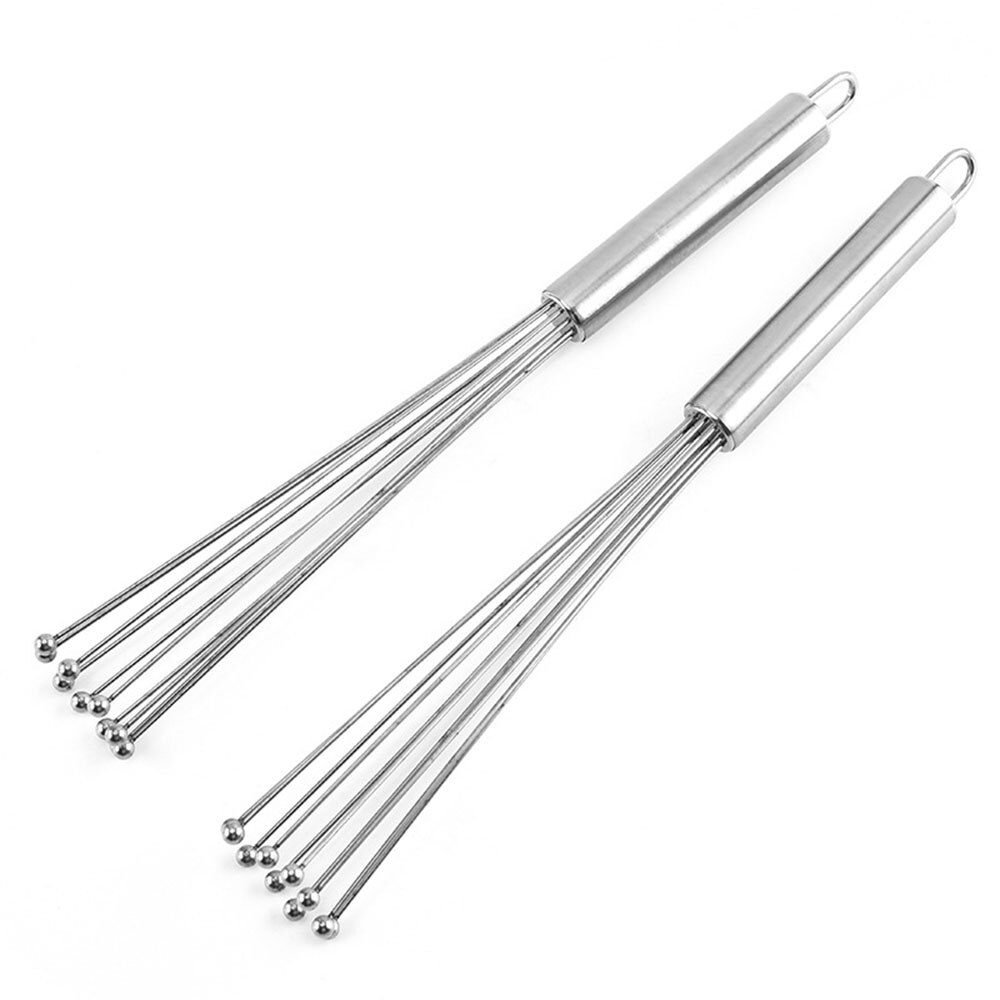 2 Pcs Stainless Steel Ball Whisk Wire Egg Whisk Se... – Grandado