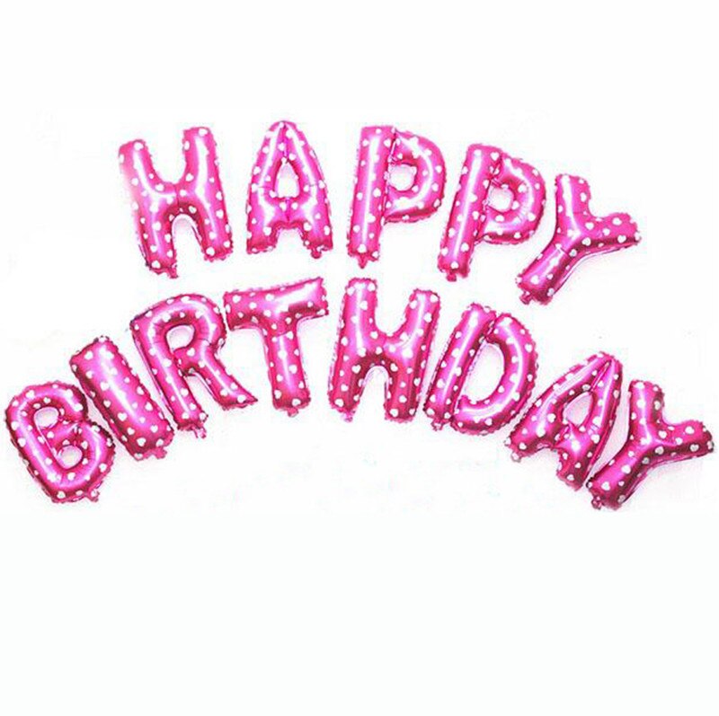 Happy Birthday Foil Balloons 13pcs/set Pink Blue G... – Grandado