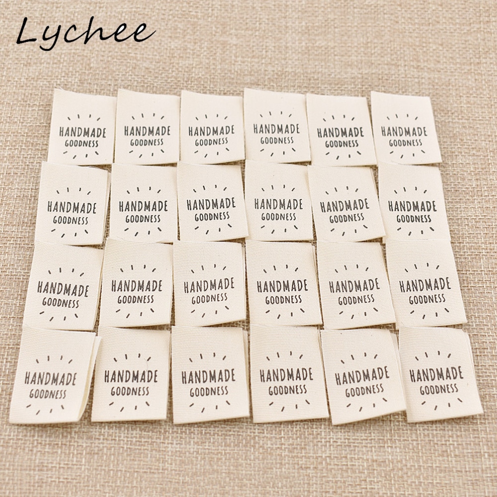 Lychee 50pcs Classic Washable Cotton Labels Hand M... – Vicedeal