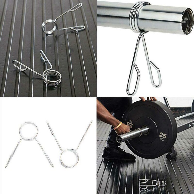 2 Inch Barbell Bar Clamps Spring Collars Weight Ba... – Grandado