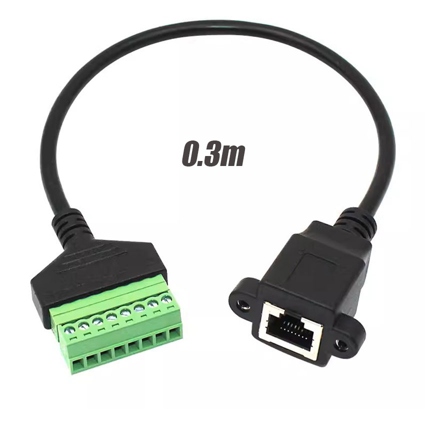 RJ45 Ethernet Male To 8 Pin AV Terminal Screw Adap... – Grandado