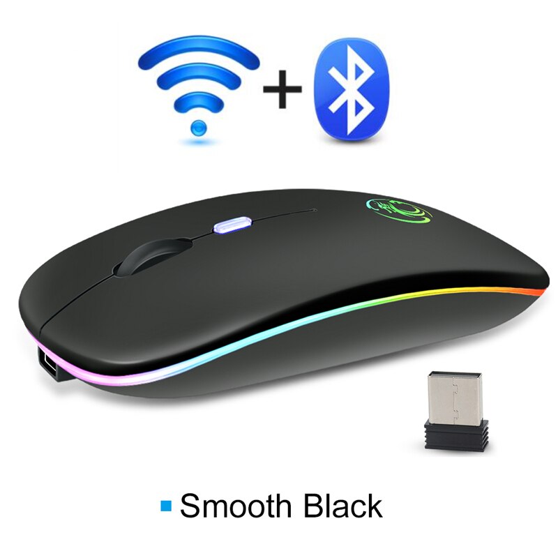 Rato sem fio mouse sem fio do computador rgb bluet... – Grandado