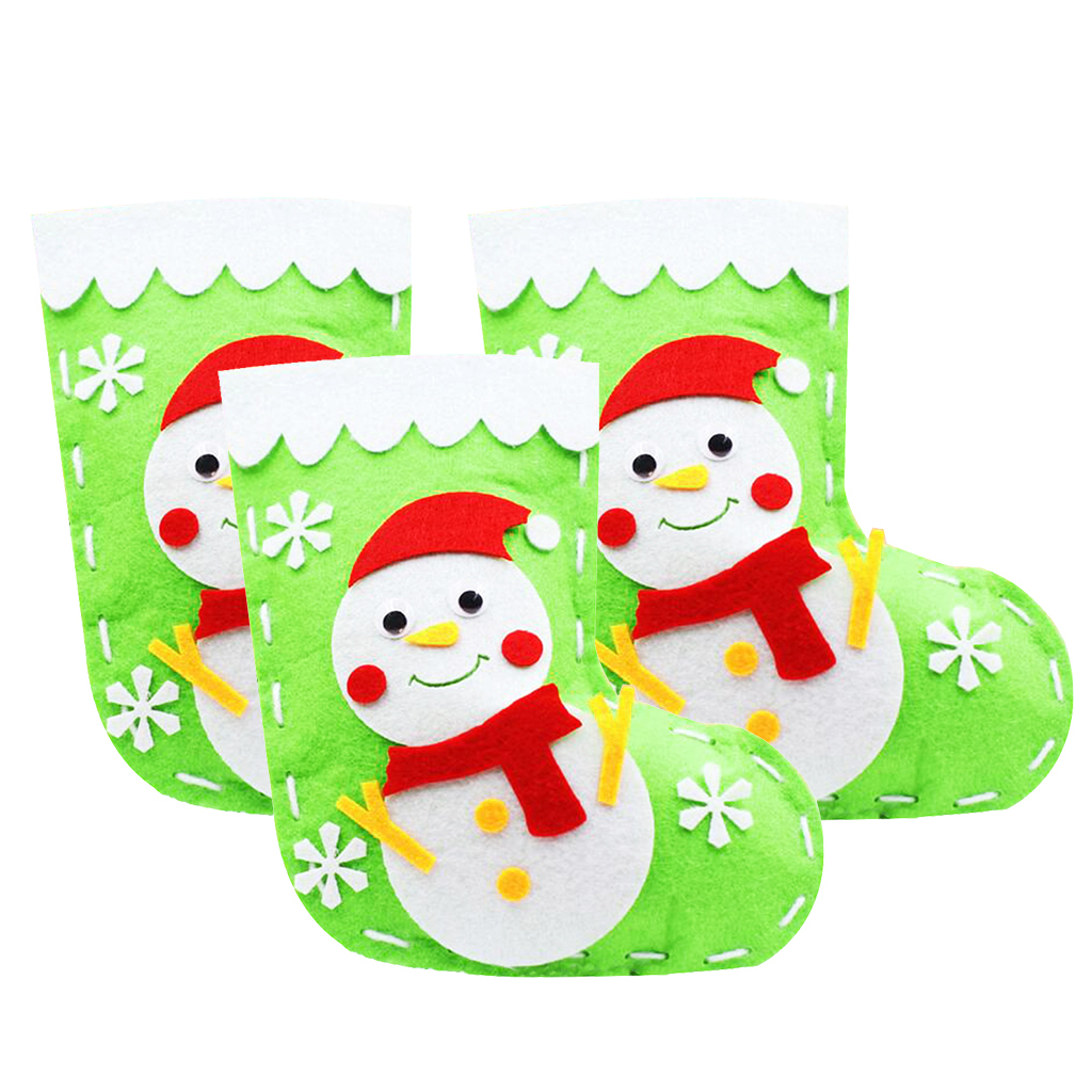 3 Sets Christmas Stocking Non-woven Felt Applique ... – Vicedeal