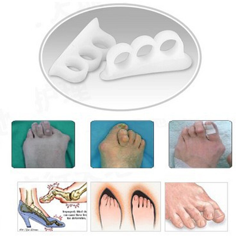 2pcs =1pair Silicone Gel Toe Separator Toe Finger ... – Grandado