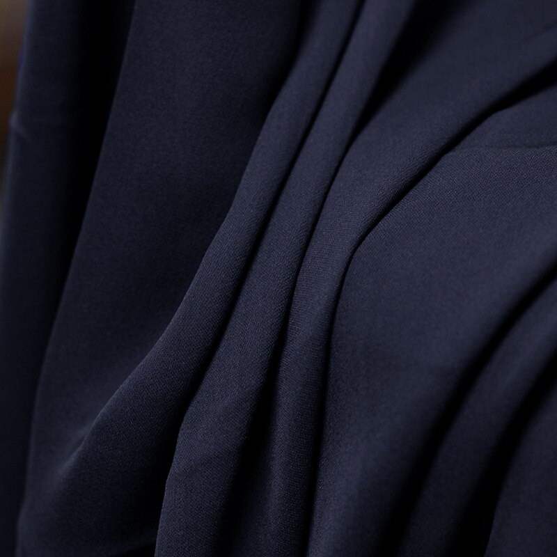 White waxberry Navy Blue Fancy Crepe Georgette Fab... – Grandado